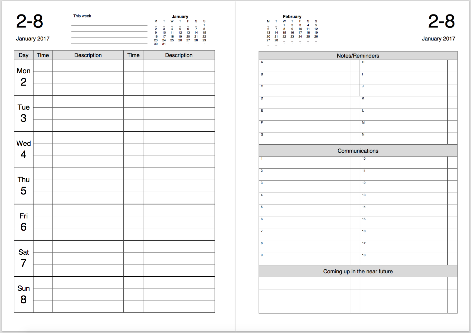 Philofaxy: Diary Inserts 2020